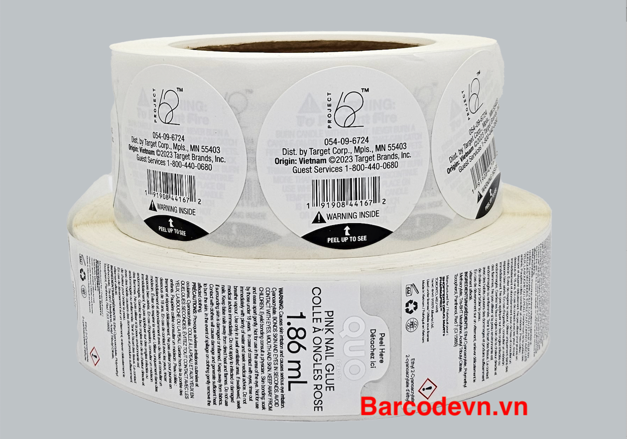 Giấy in tem phụ sản phẩm hàng hóa giá rẻ, miễn phí giao hàng